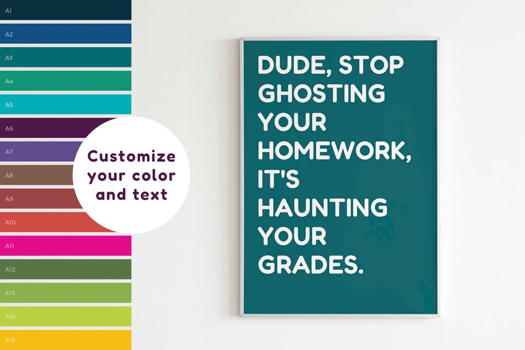 Do Your Homework, Funny Classroom Poster Printable Wall Art Sign ...