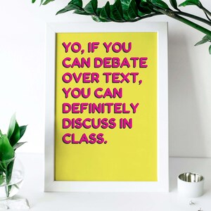 Class Discussion, Funny Classroom Poster Printable Wall Art Sign ...