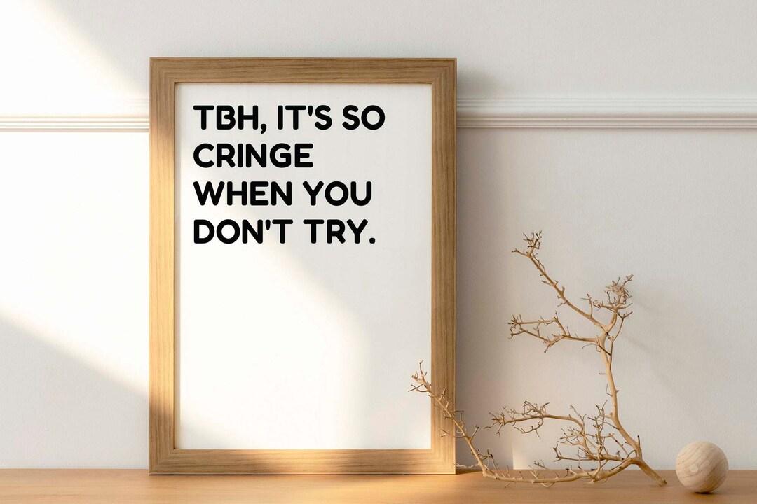 It's so Cringe, Funny Classroom Poster Printable Wall Art Sign, English ...