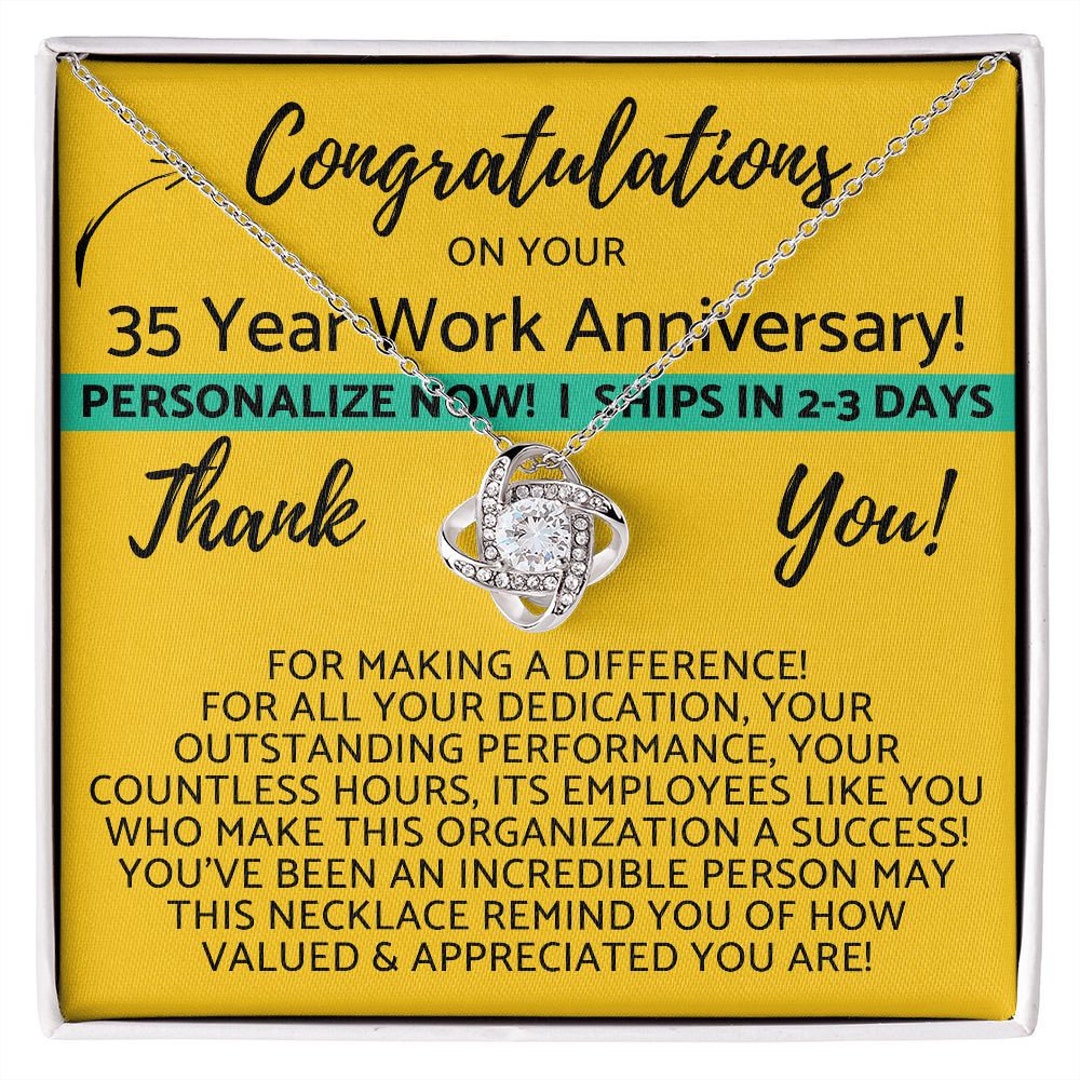 Happy 35th Work Anniversary Personalized 35 Year Job Service - Etsy