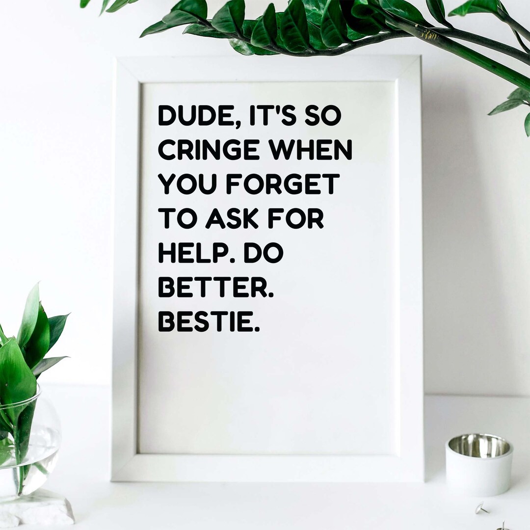 It's so Cringe, Funny Classroom Poster Printable Wall Art Sign, English ...