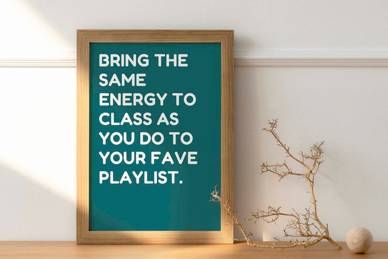 Teachers Gift, Funny Classroom Poster Printable Wall Art Sign, English ...