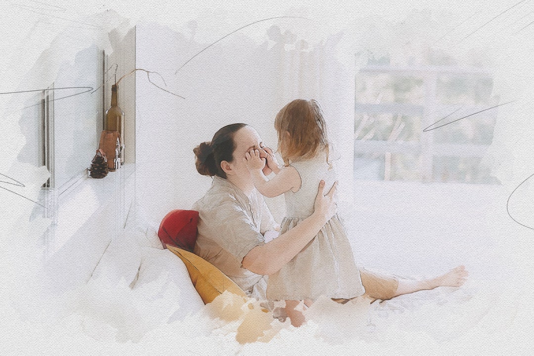 Mothers Day Portrait Painting From Photo, Mom Daughter Gift ...