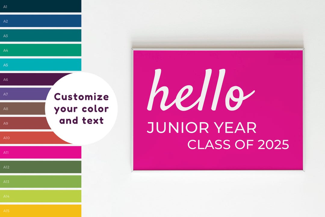 First Day of Junior Year Sign Prop, Back to School Personalized, DIY ...