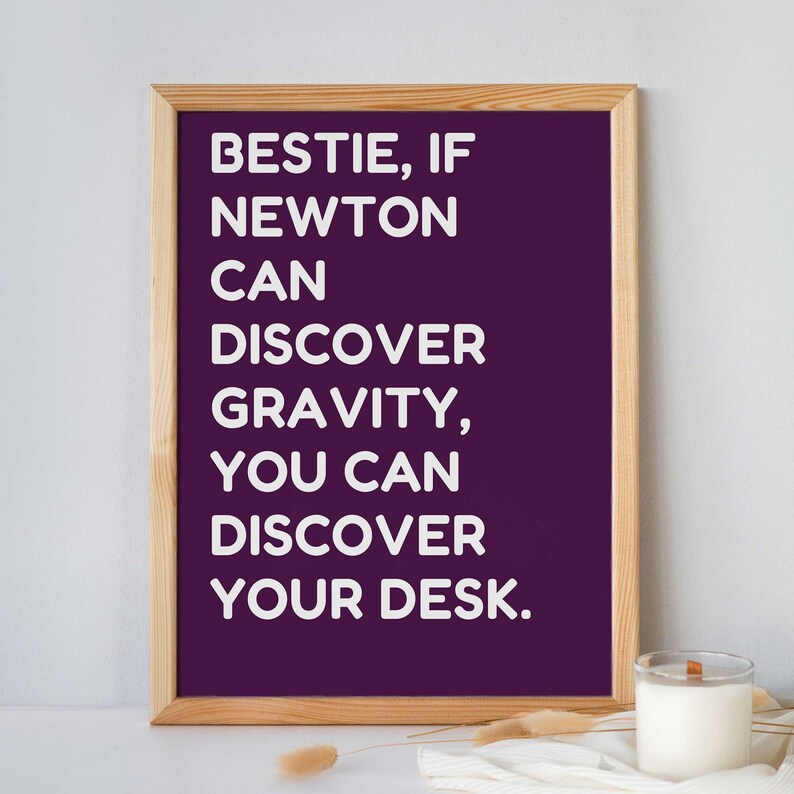 You Can Do It, Funny Classroom Poster Printable Wall Art Sign, English ...