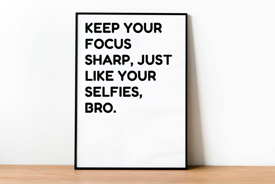 Stay Focused, Funny Classroom Poster Printable Wall Art Sign, English ...
