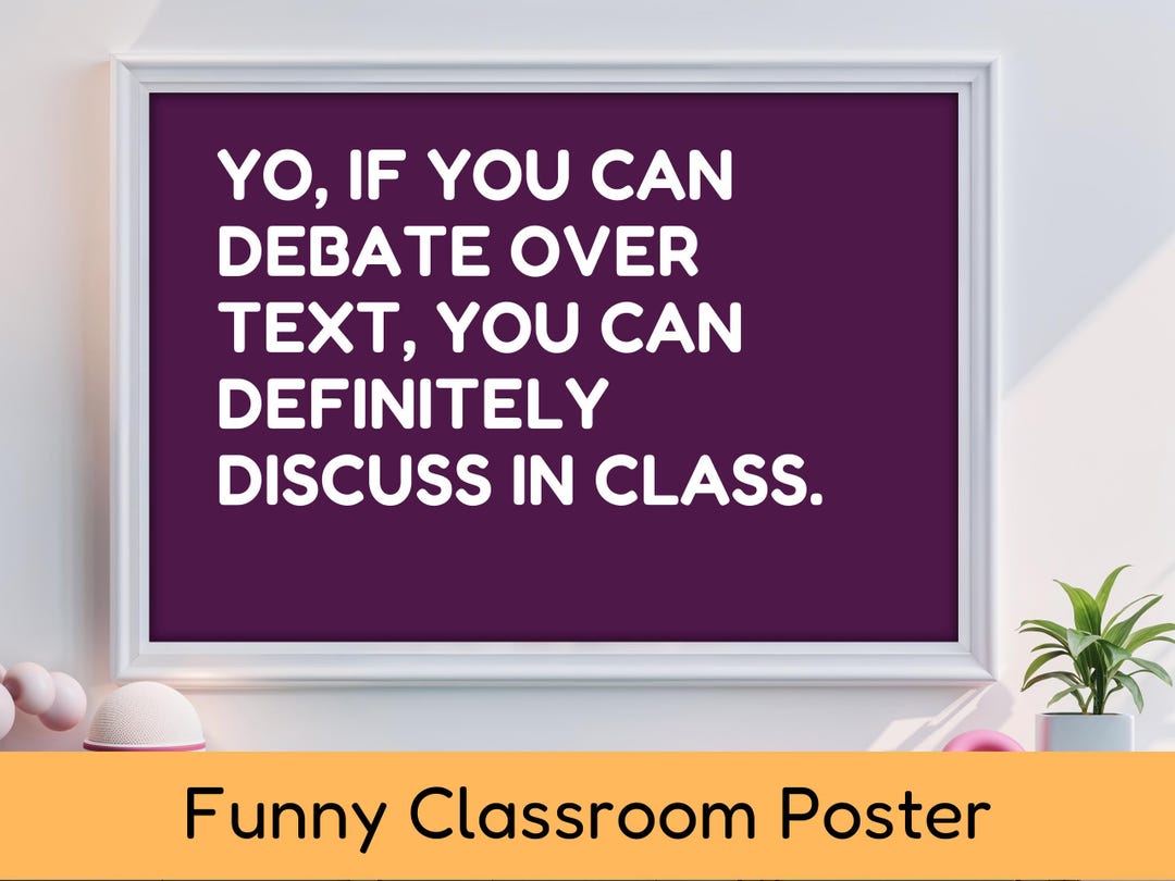 Class Discussion, Funny Classroom Poster Printable Wall Art Sign ...