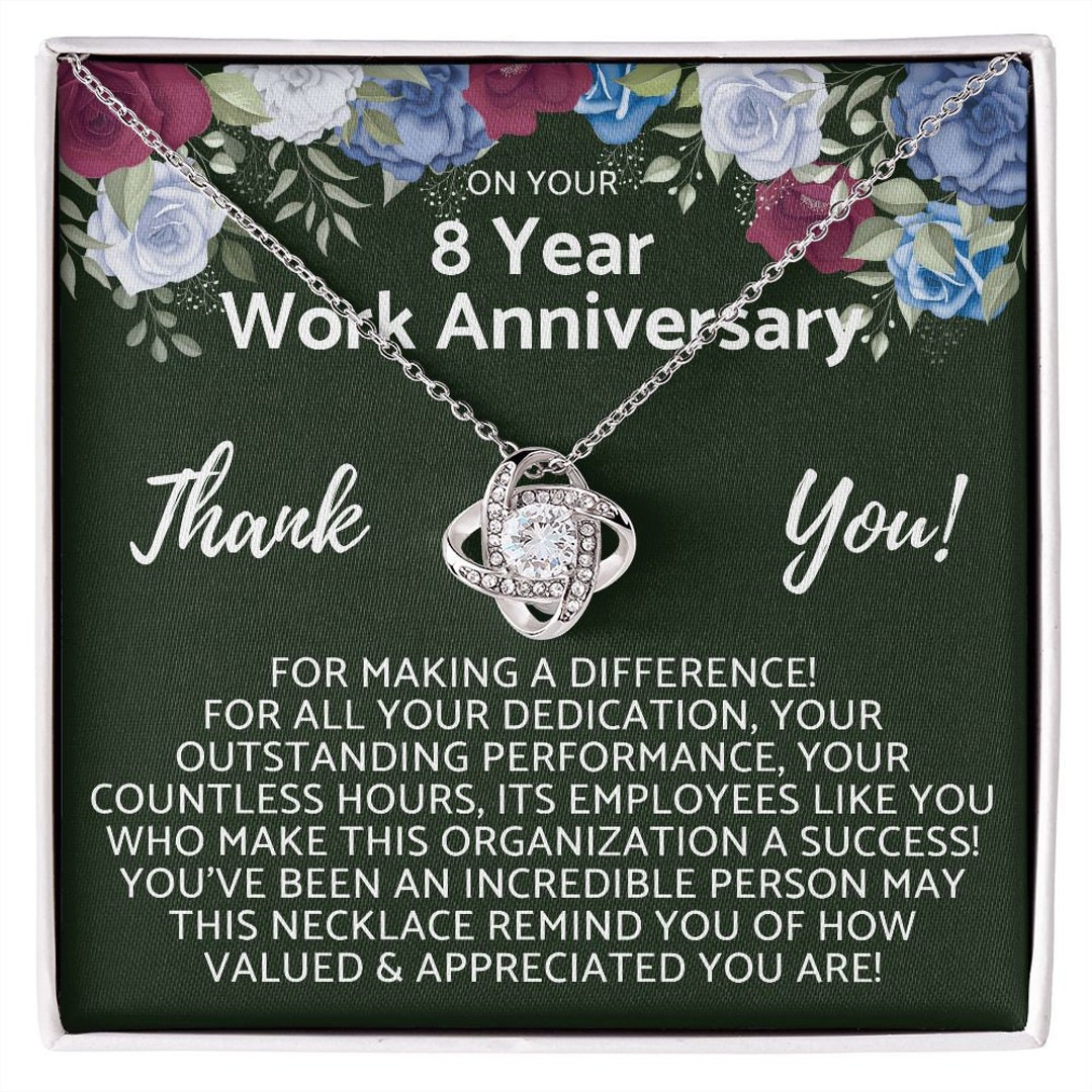 Happy 8th Year Work Anniversary 8 Year Job Work Service - Etsy