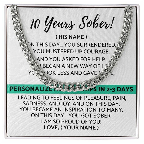 Ten Year Sobriety Anniversary - Etsy