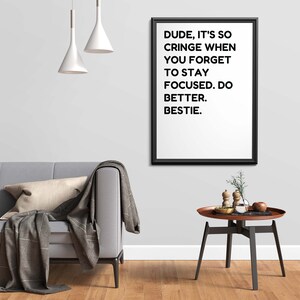 It's so Cringe, Funny Classroom Poster Printable Wall Art Sign, English ...