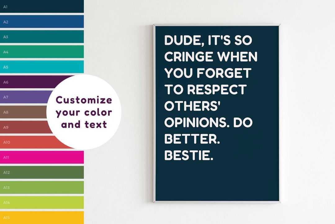 It's so Cringe, Funny Classroom Poster Printable Wall Art Sign, English ...