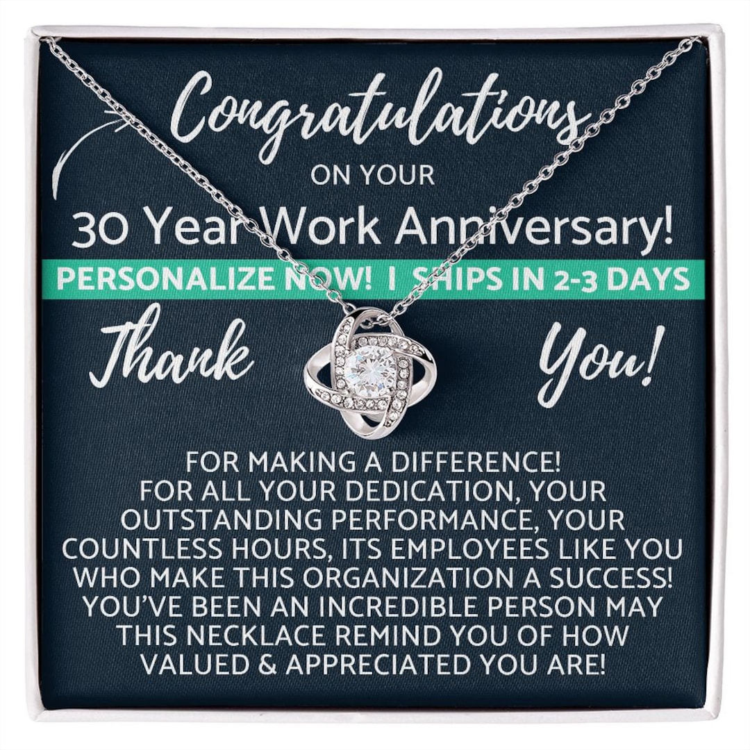 Happy 30th Work Anniversary Personalized 30 Year Job Service - Etsy