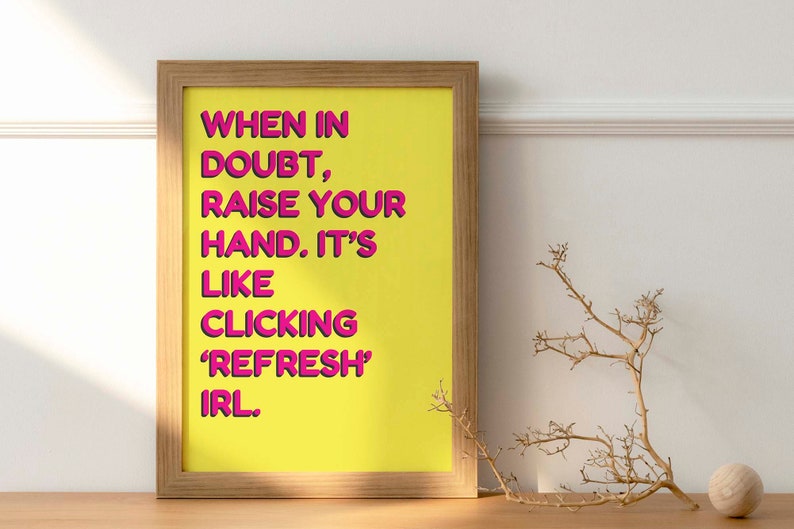 Raise Your Hand, Funny Classroom Poster Printable Wall Art Sign ...
