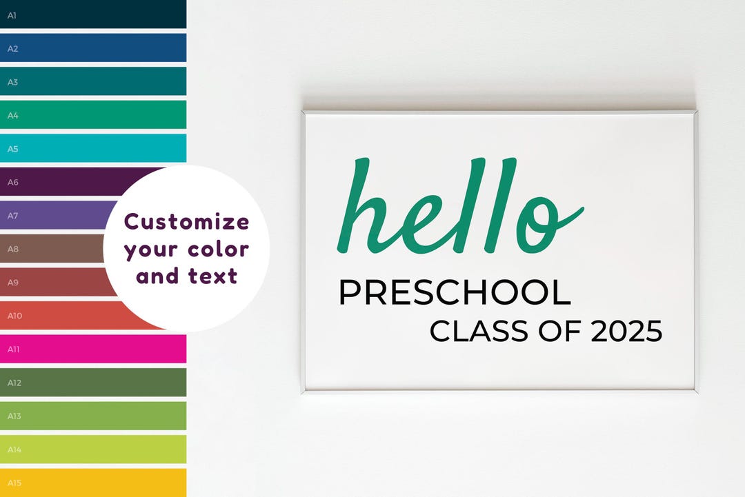 First Day of Preschool Sign Prop, Back to School Personalized, DIY ...