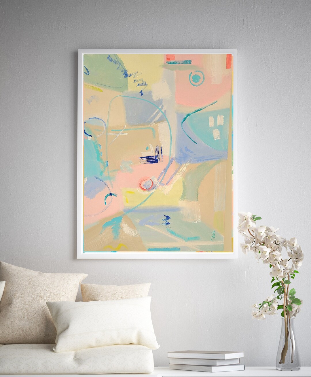 Colorful Abstract Art Print, Contemporary Art, Colorful Painting ...