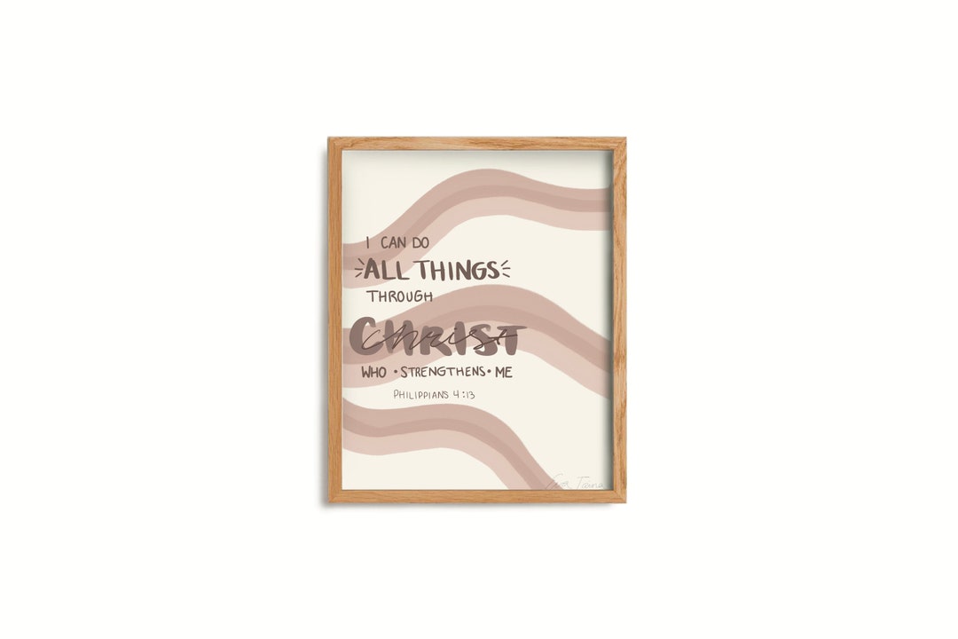 Philippians 4:13 | Christian Wall Art | Scripture Wall Art| Bible Verse ...