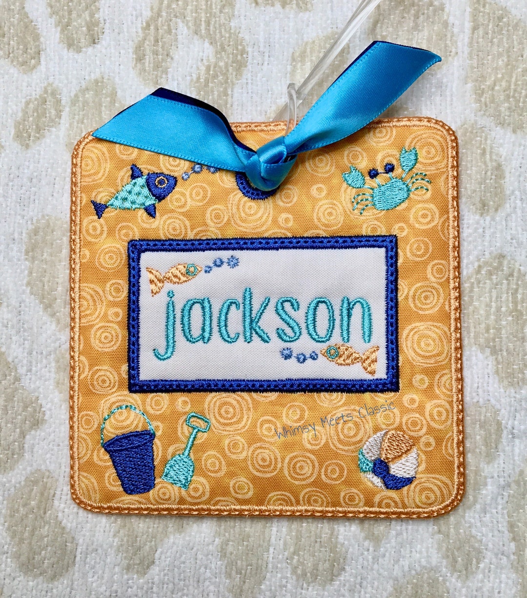 Beach Bag Tag, Backpack Bag Tag, Personalized Bag Tag, Personalized ...