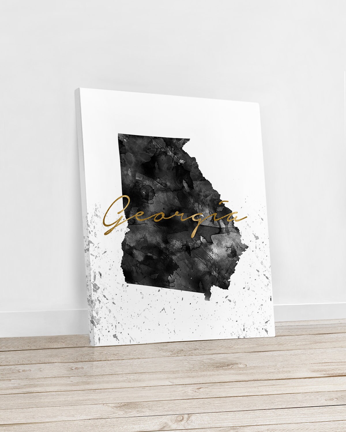 Georgia Map Canvas Georgia Map Print Georgia Canvas Wall - Etsy