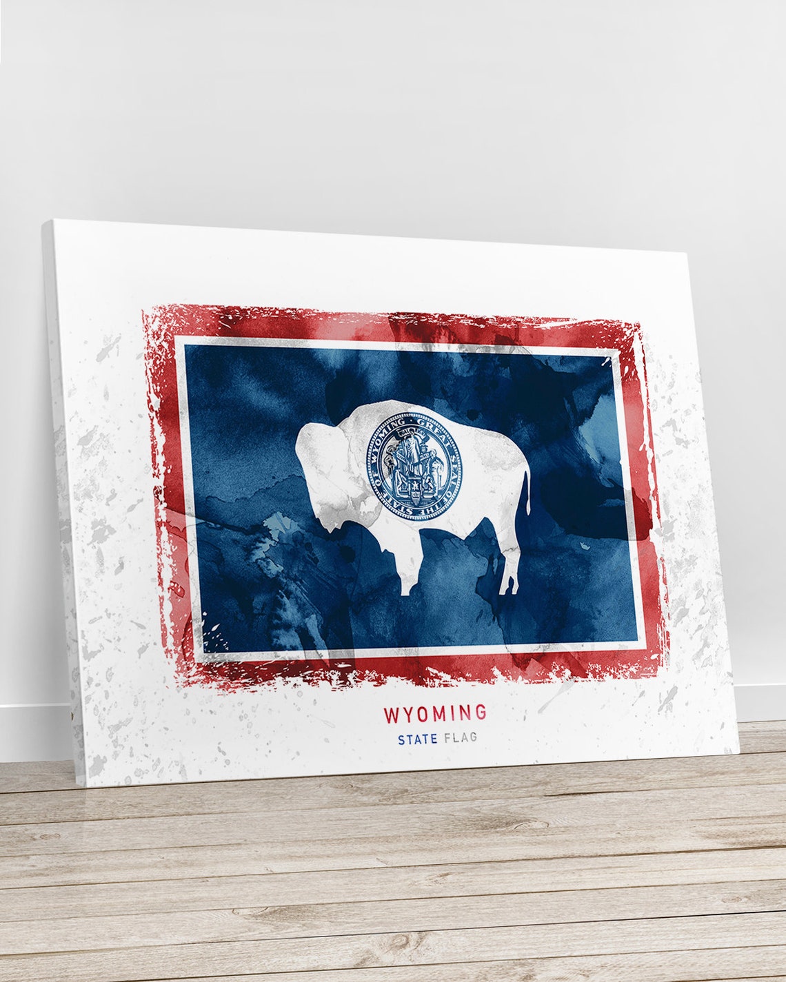Wyoming Flag Canvas Wyoming State Flag Print Wyoming Flag | Etsy