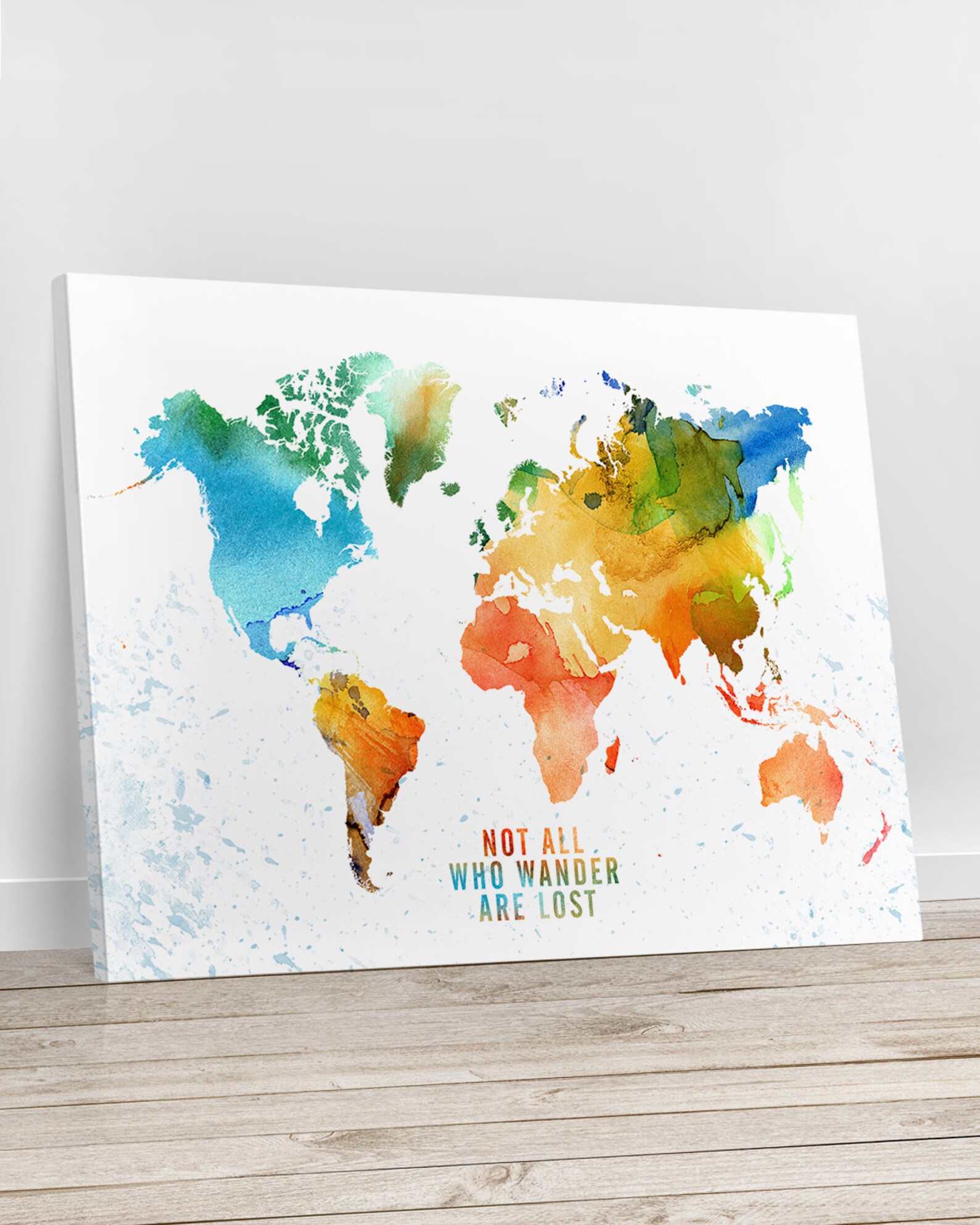World Map Canvas Art, World Map Print, World Map Canvas, Not All Who ...