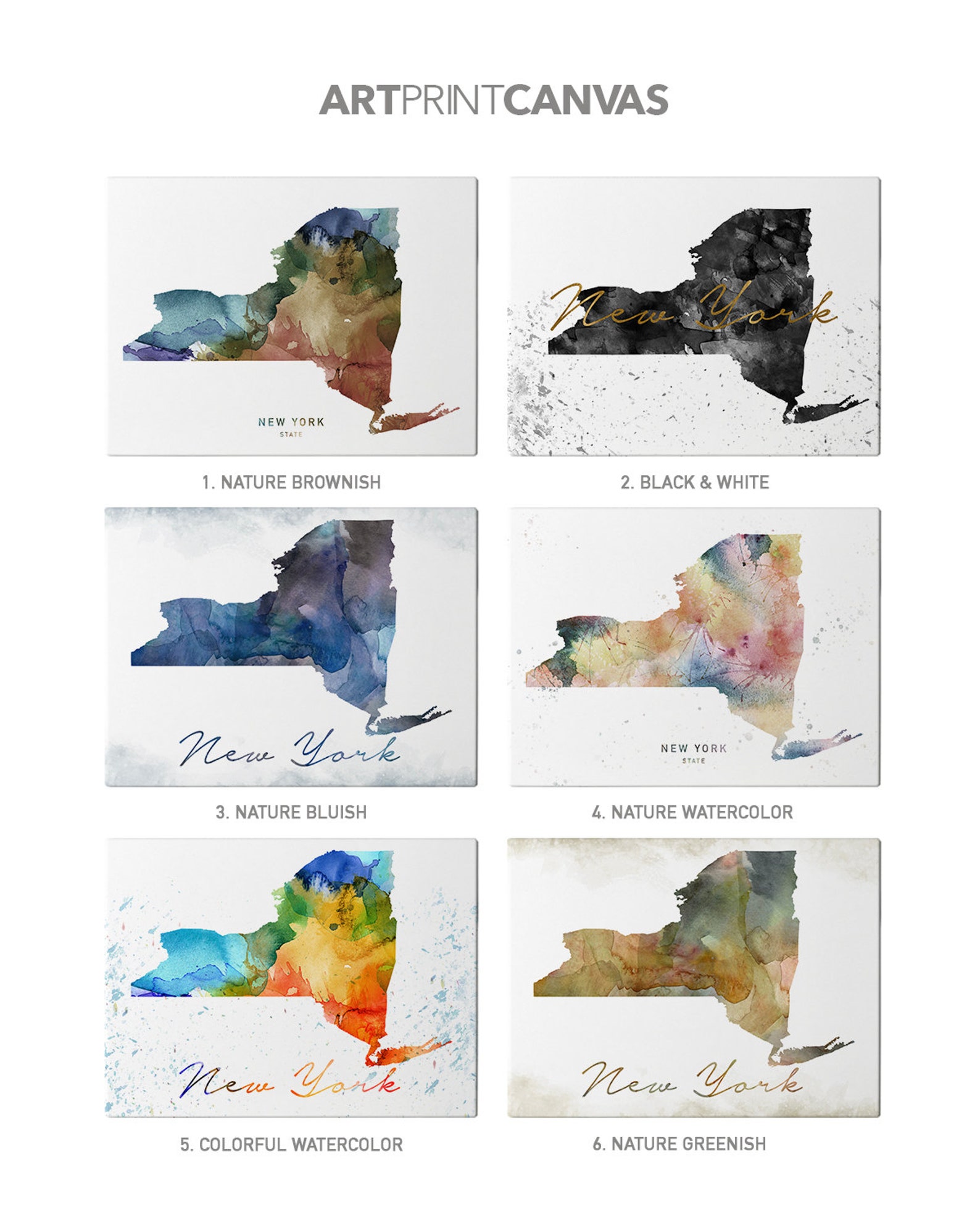 North Carolina Map Canvas North Carolina Map Print North | Etsy