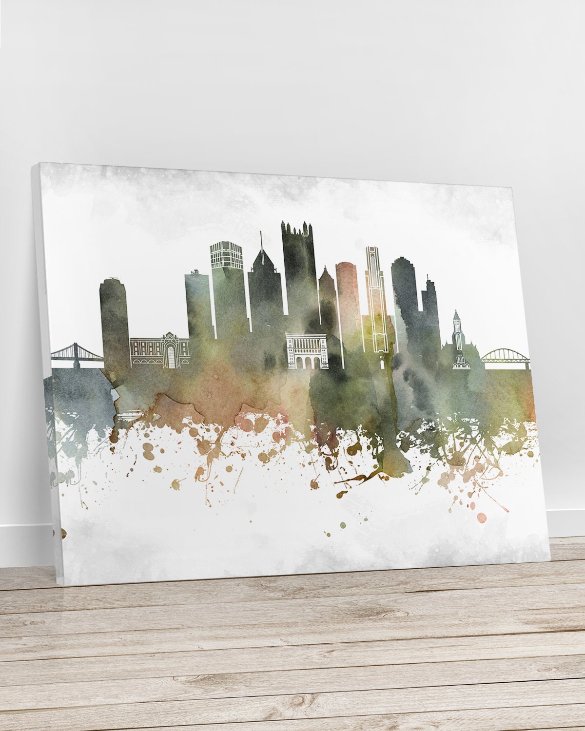 Pittsburgh Canvas Print, Pittsburgh Skyline Canvas, Pittsburgh Canvas ...