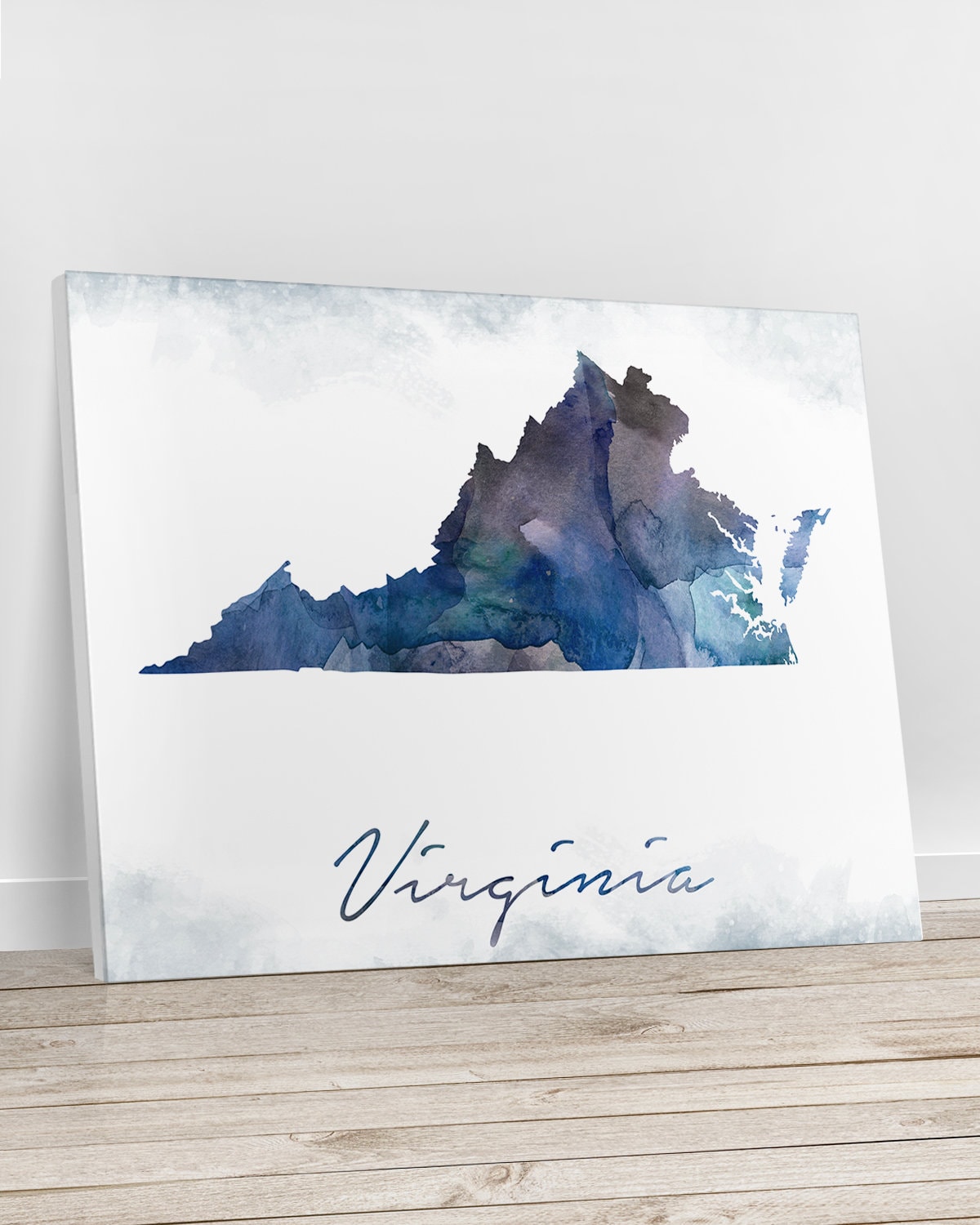 Virginia Map Canvas Virginia Map Print Virginia Canvas Wall - Etsy