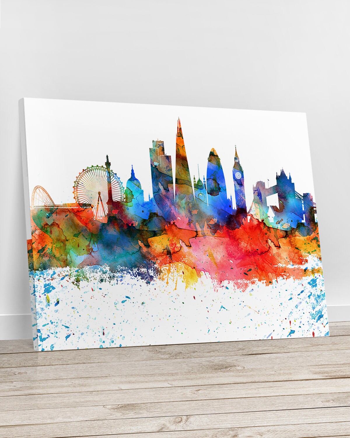 London Canvas Print London Watercolor Skyline Canvas London - Etsy