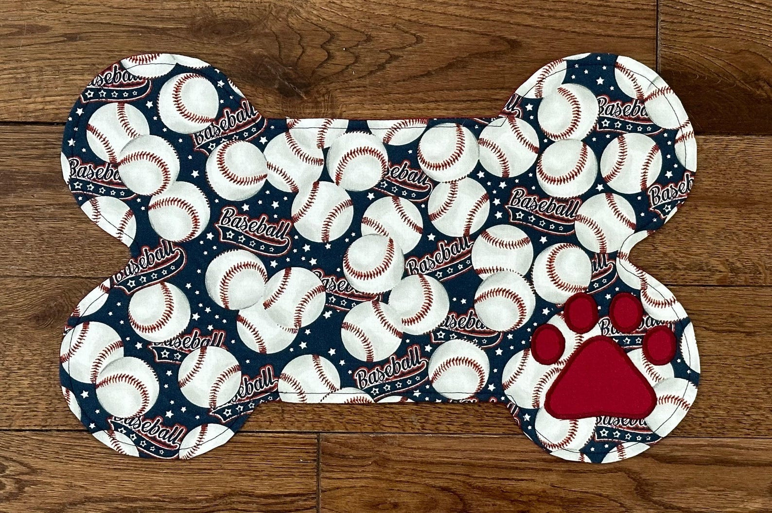 Cute Baseball Feeding Placemat for Your Dog, Bone Shaped Dog Feeding ...