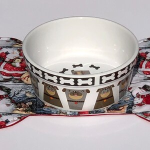 Bone Shaped Dog Feeding Bowl Mat - Etsy