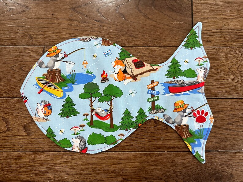 Cat Feeding Fish Shaped Design Placemat Water Food Floor Protector - Etsy