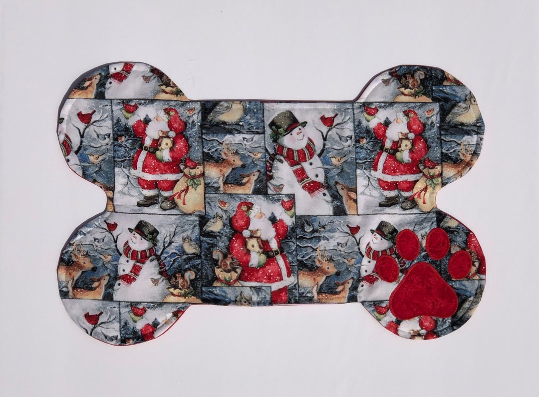 Bone Shaped Dog Feeding Bowl Mat - Etsy