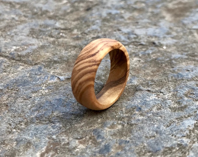 Bethlehem Olive Wood Ring,size 6 1/2 Olive Wood Ring,handmade Wood Ring ...
