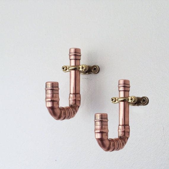 Copper Pipe Coat Hooks - Etsy