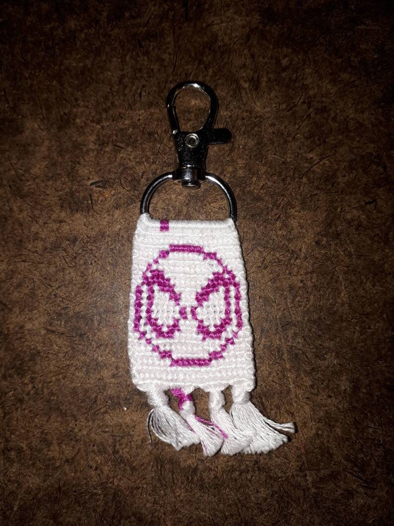 Spider Gwen/ Ghost Spider Inspired Keychain | Etsy