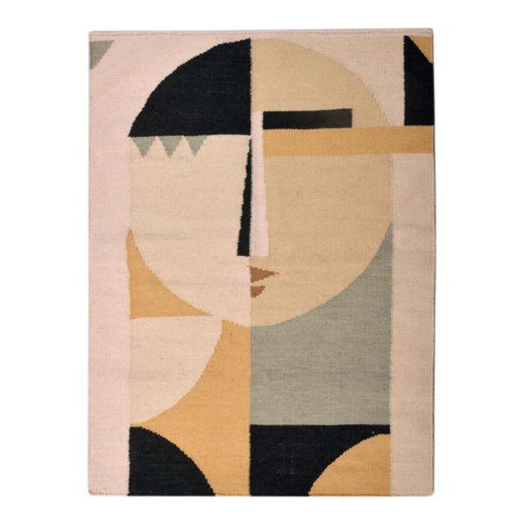 Limited Edition Custom Flat Weave Abstract Female Figure Rug Wall ...