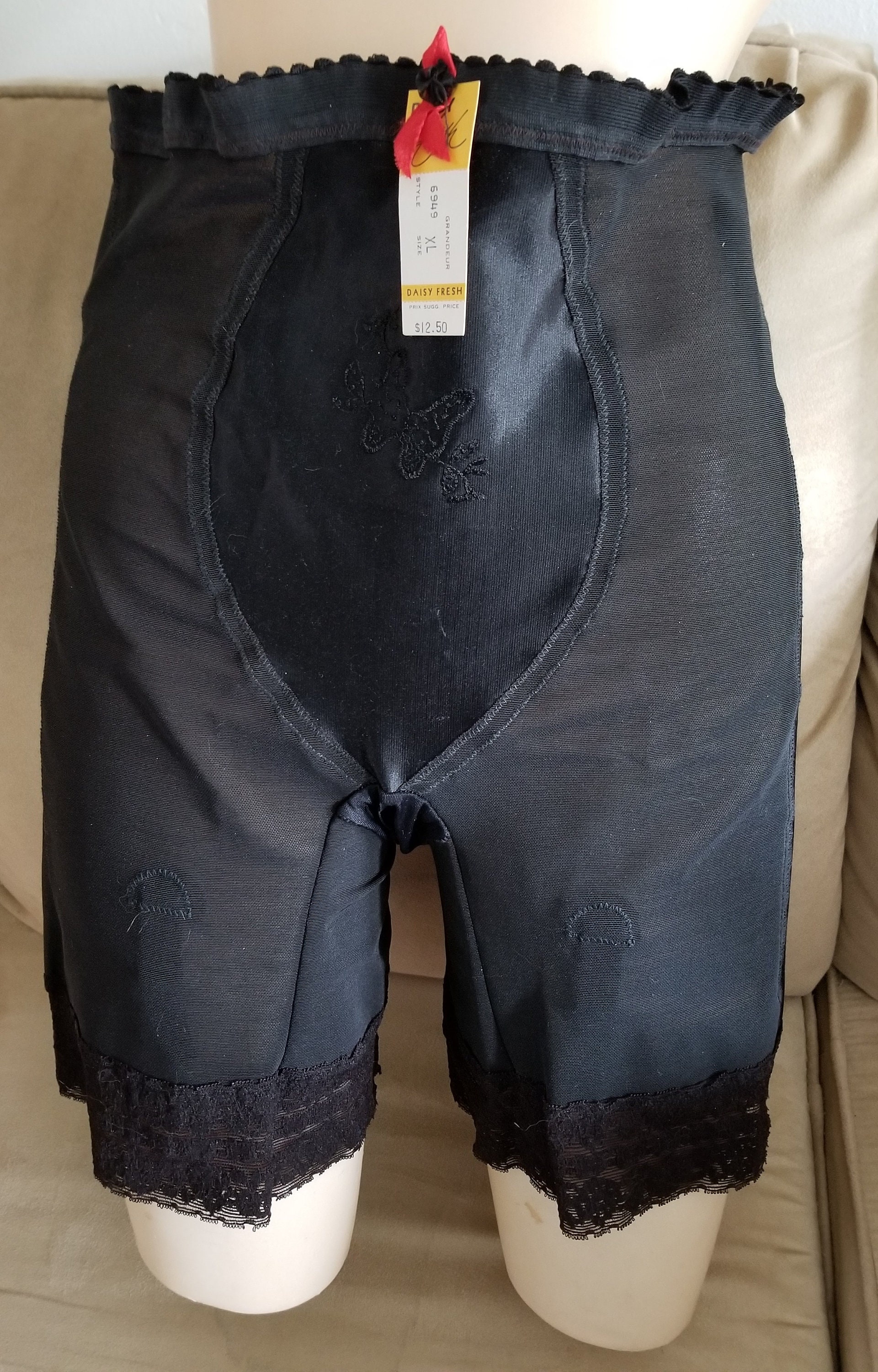 Vintage 50s 60s Black Girdle Elasticized Girdle Under Etsy