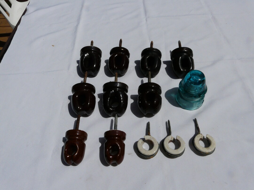 Lot of 13 Electrical Insulators - Etsy