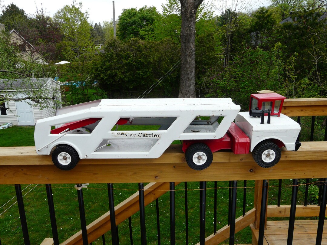 Vintage Truck TONKA Mighty Car Transporter Car Carrier - Etsy