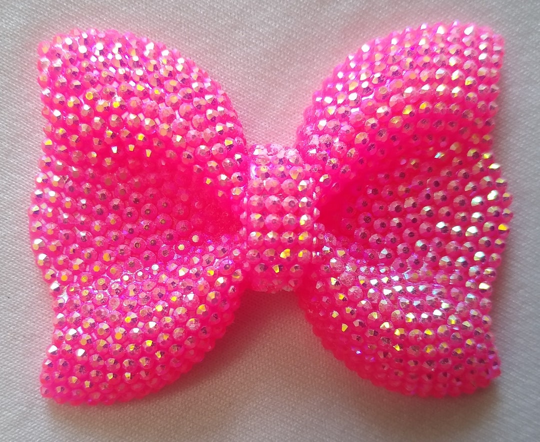 Listing is One Bead, Hot Pink Bow Bead, Chunky Bead, Chunky Acrylic Bow ...