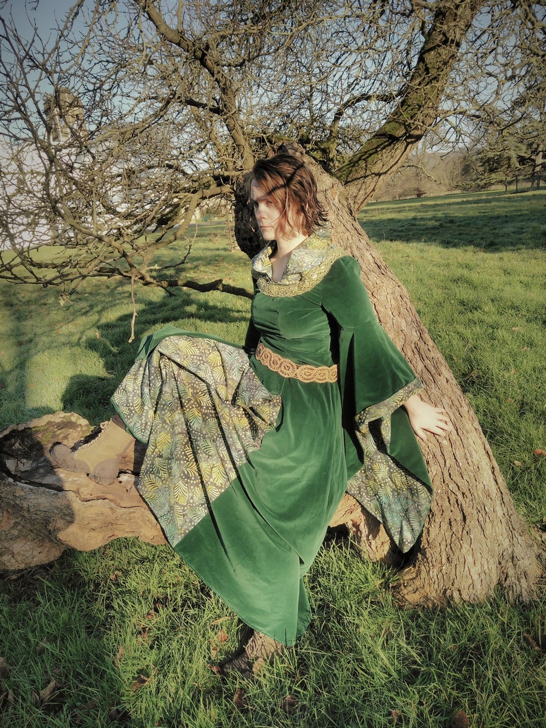 Eowyn-inspired Green Velvet Gown. Medieval Robe. Renaissance | Etsy