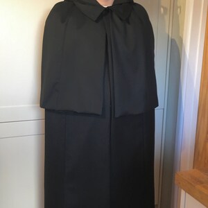 Eyes Wide Shut Cloak. Black Wool Hooded Cloak. - Etsy