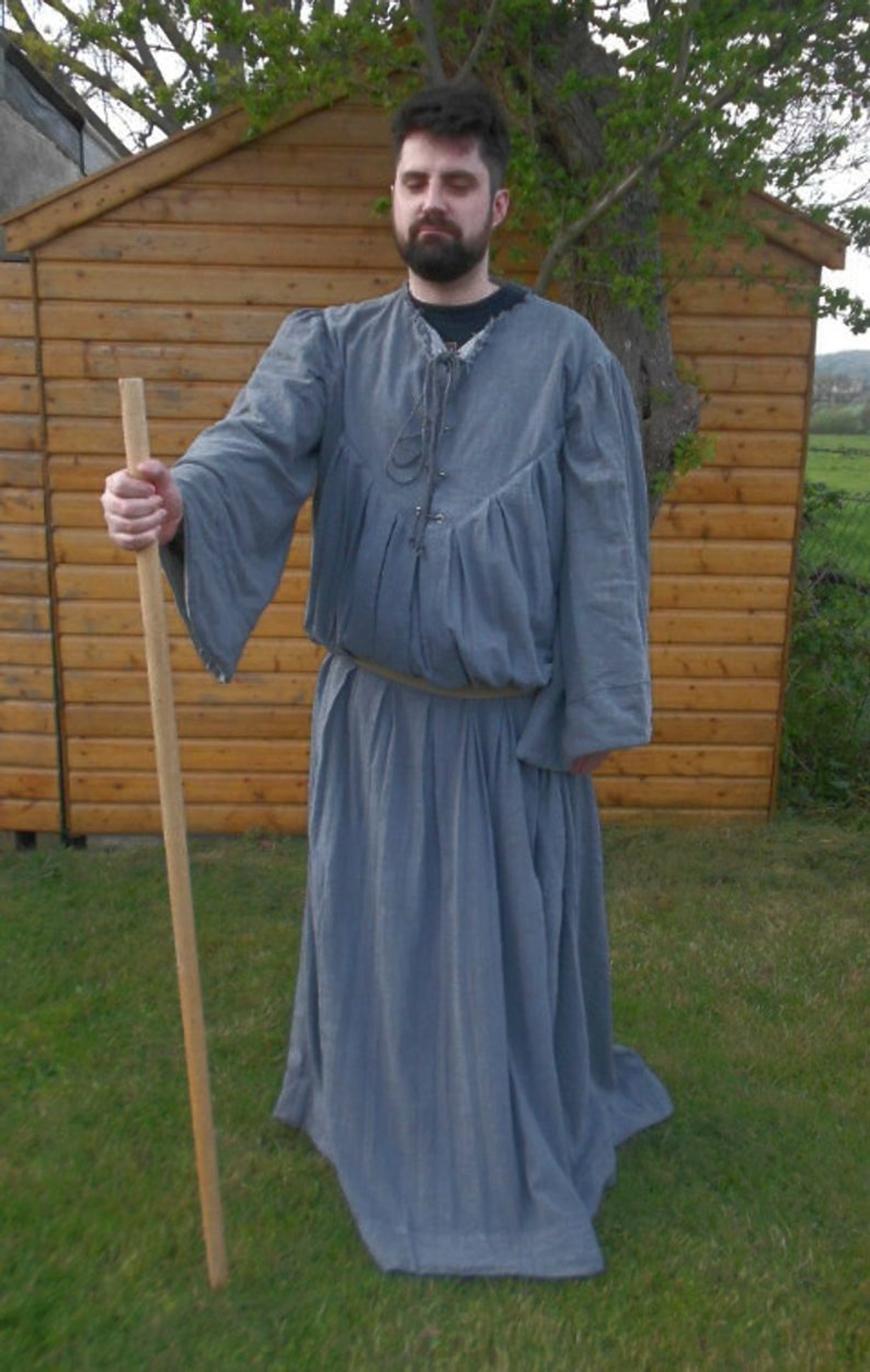 Gandalf Tunic. LOTR Cosplay. Grey Flax Linen Robe. Gandalf the - Etsy