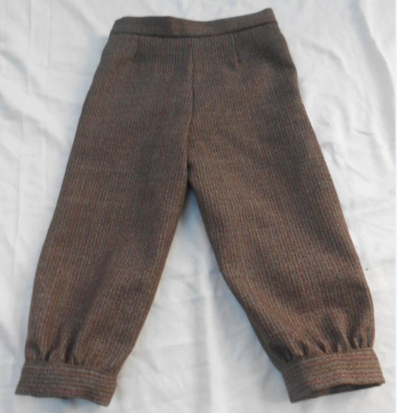 Edwardian Style Knickerbocker Suit in Brown Striped Wool. - Etsy UK