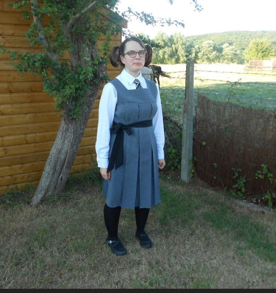 Moaning Myrtle Gymslip - Grey Linen, Harry Potter Cosplay Tunic. - Etsy