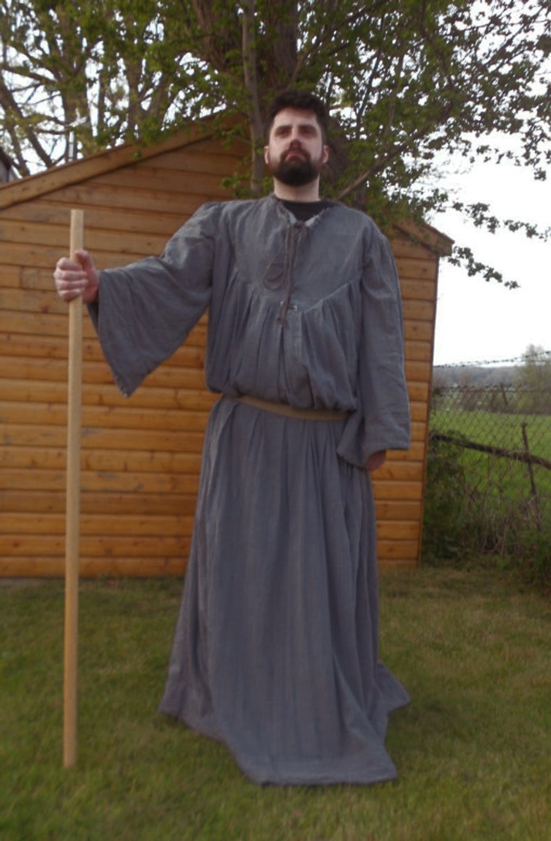 Gandalf Tunic. LOTR Cosplay. Grey Flax Linen Robe. Gandalf the Grey ...