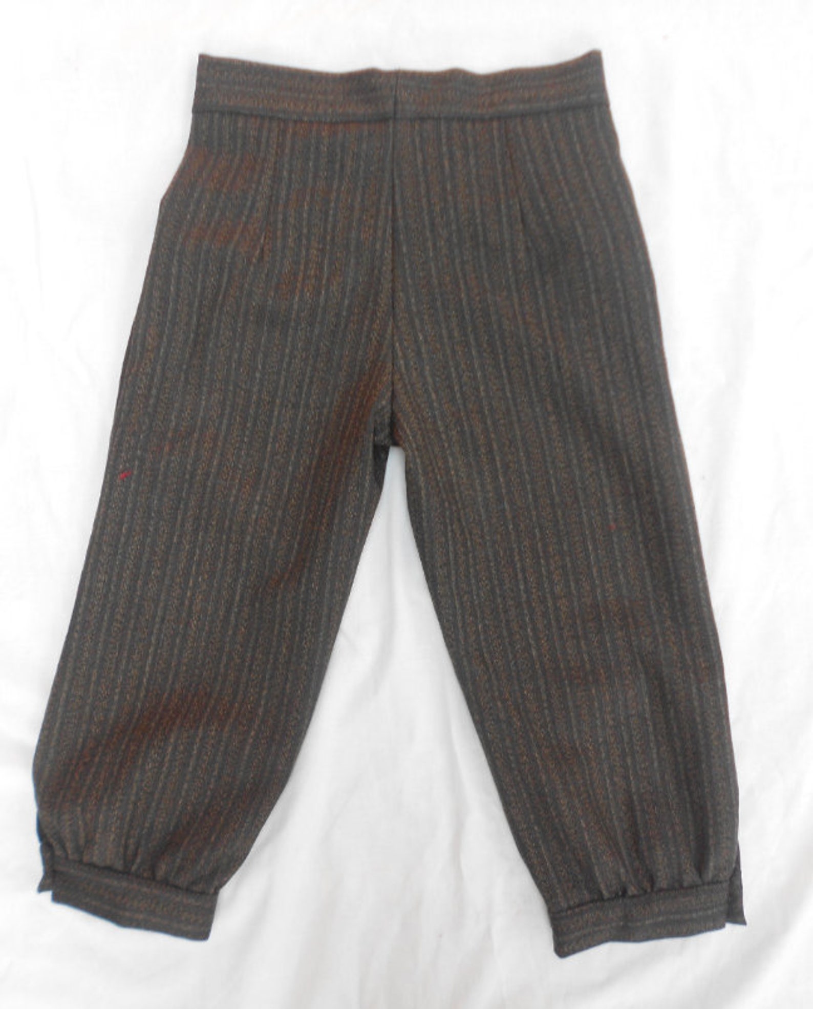 Edwardian Style Knickerbocker Suit in Brown Striped Wool. - Etsy