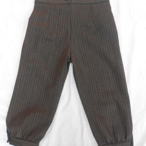 Edwardian Style Knickerbocker Suit in Brown Striped Wool. - Etsy