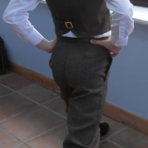 Edwardian Style Knickerbocker Suit in Brown Striped Wool. - Etsy