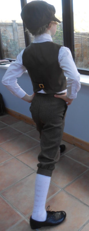 Edwardian Style Knickerbocker Suit in Brown Striped Wool. - Etsy UK